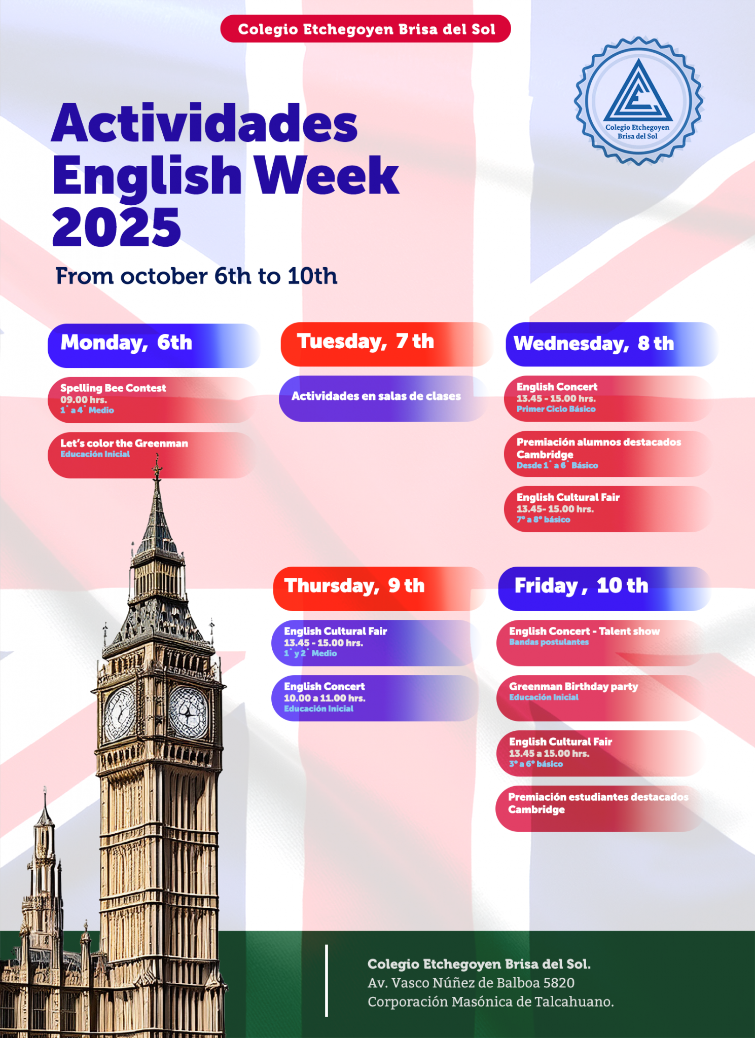 ENGLISH WEEK – Colegio Etchegoyen – Talcahuano